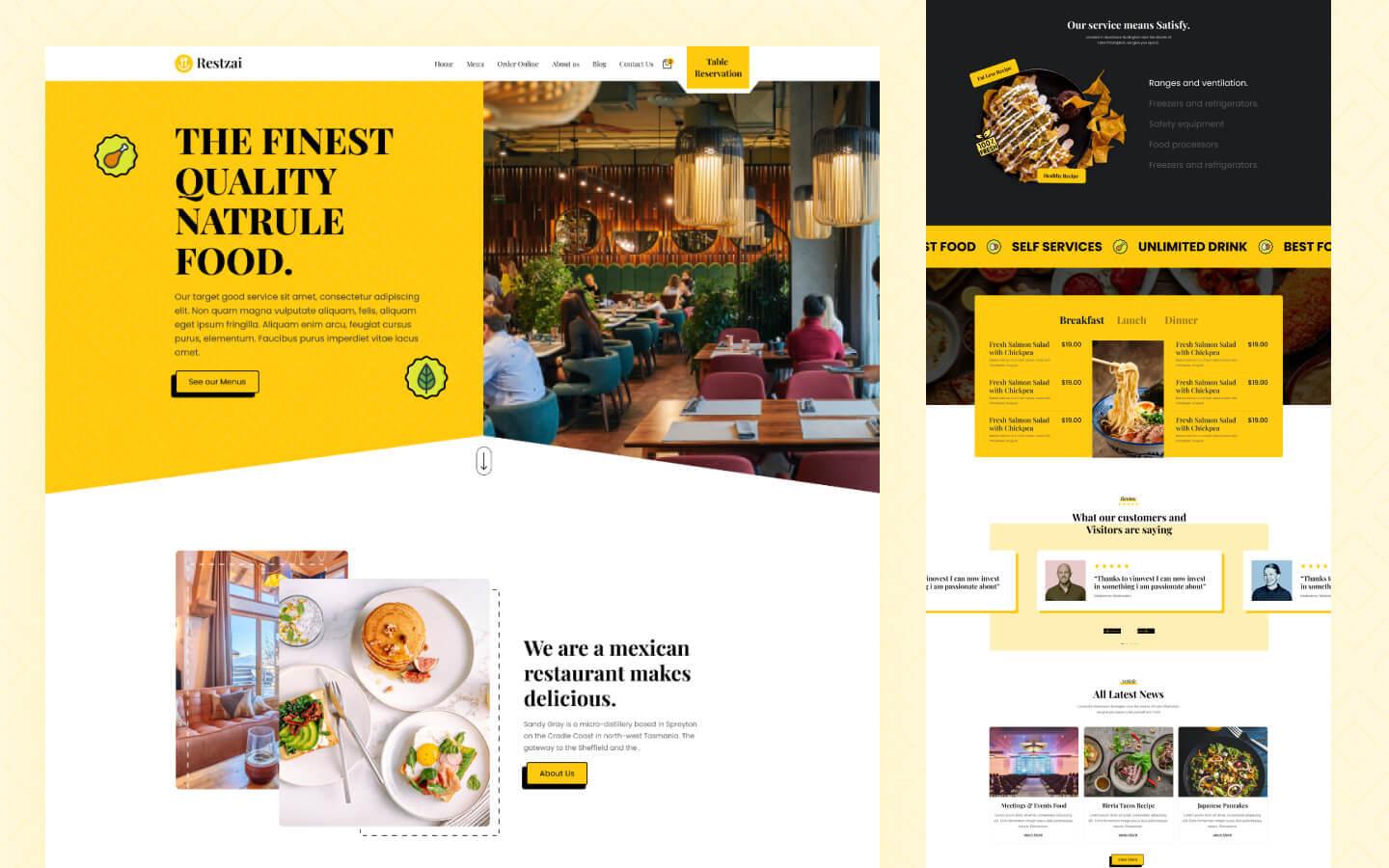 Restzai - Restaurant HTML5 Responsive Website Template