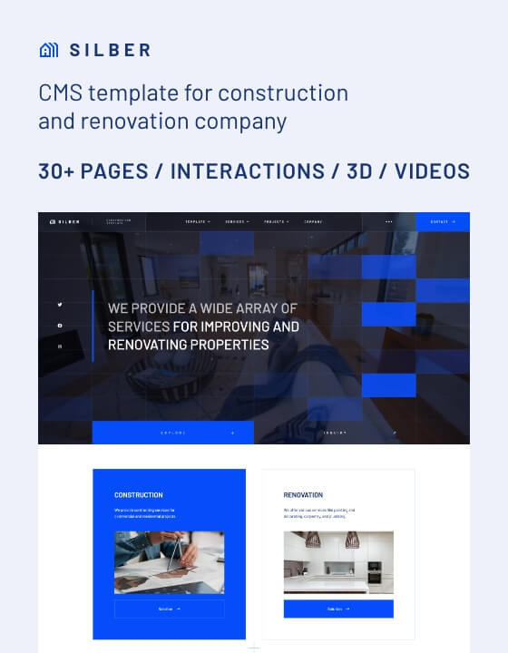 Silber - Construction HTML5 Responsive Website Template