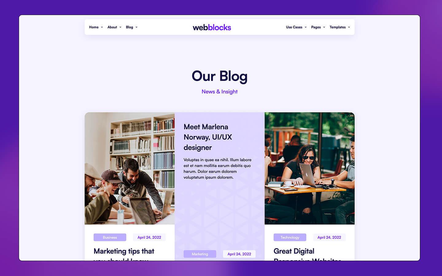 WebBlocks - Creative HTML5 Responsive Website Template