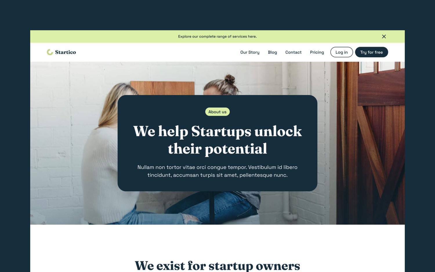 Startico - Startup HTML5 Responsive Website Template