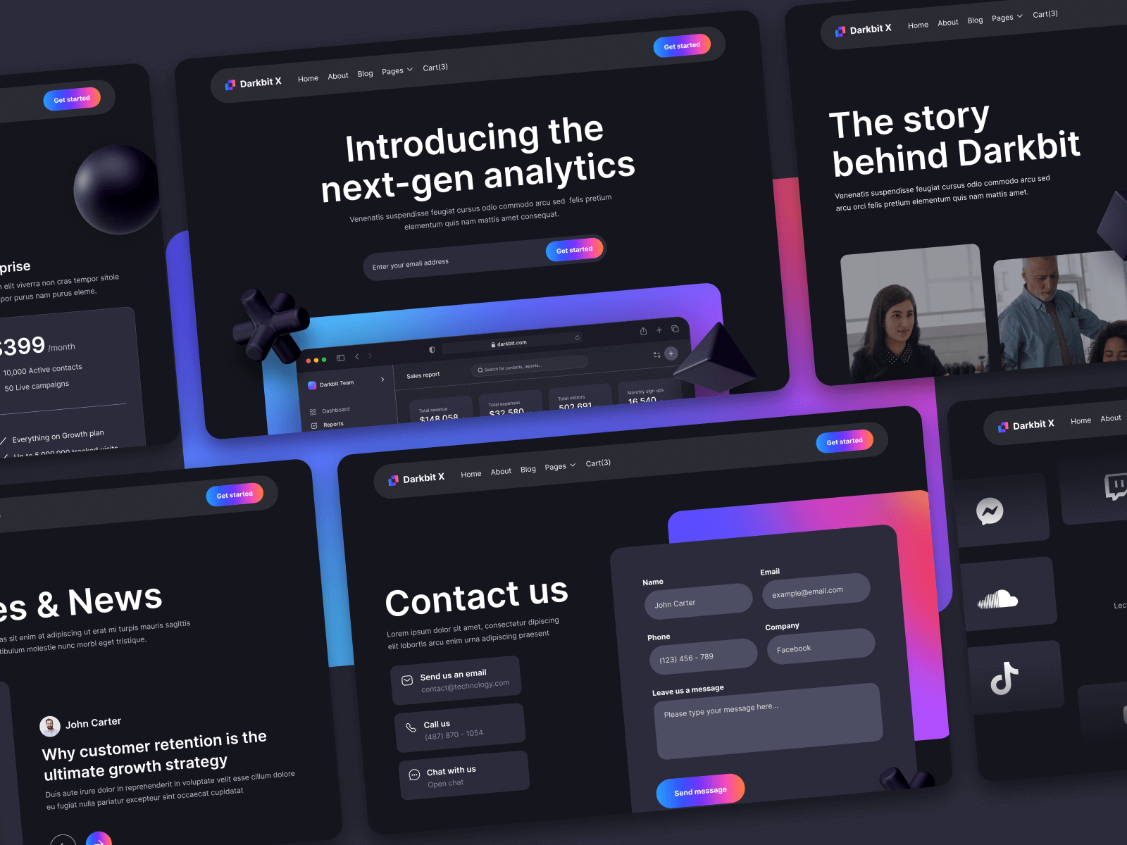 Darkbit X - App HTML5 Responsive Website Template