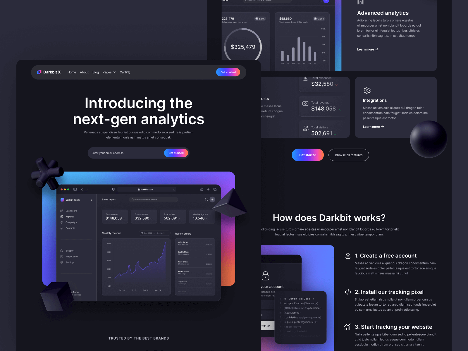 Darkbit X - App HTML5 Responsive Website Template