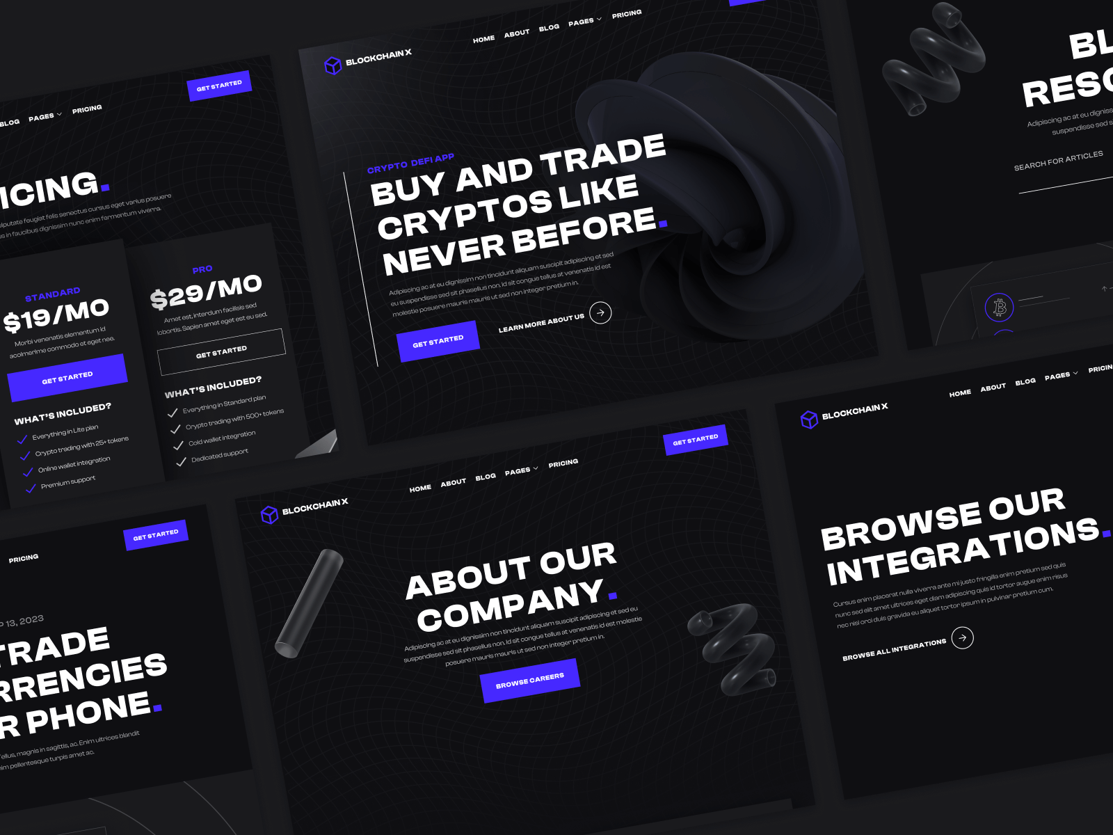 Blockchain X - App HTML5 Responsive Website Template