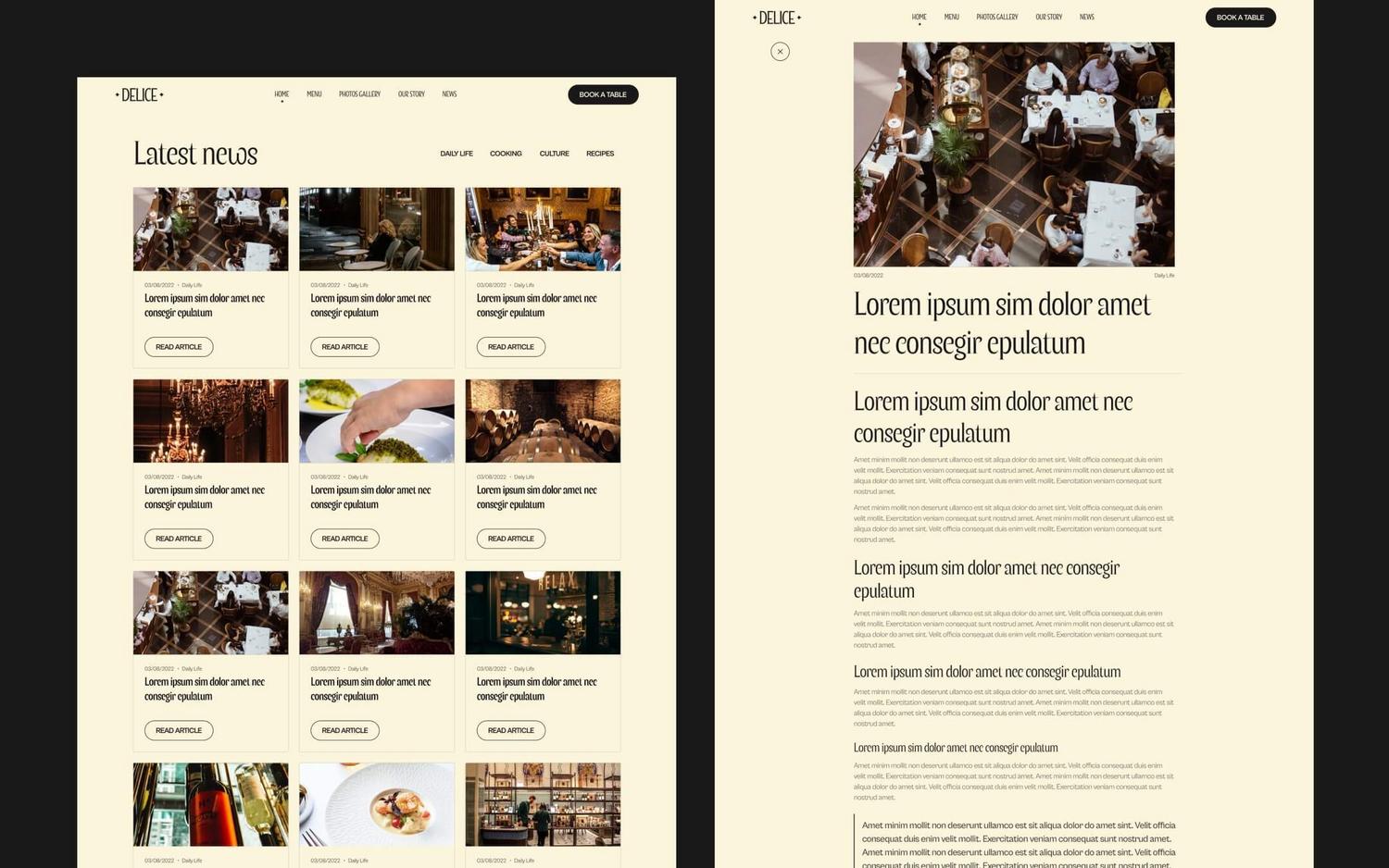 Delice - Restaurant HTML5 Responsive Website Template