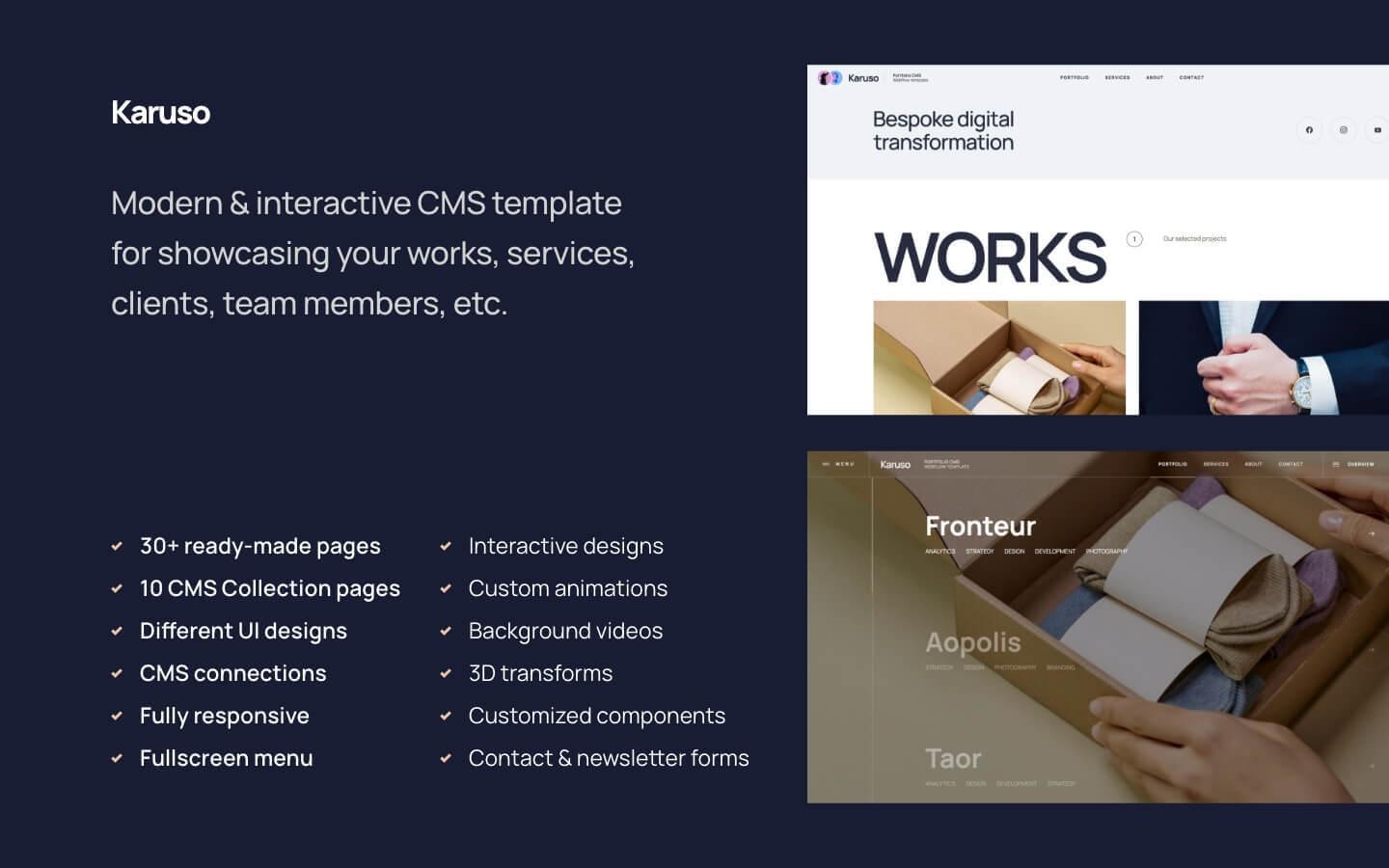Karuso - Portfolio HTML5 Responsive Website Template