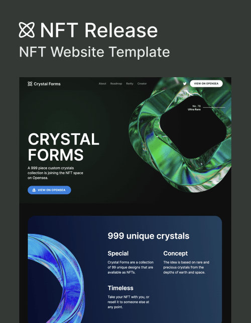 NFT Release - Artist HTML5 Responsive Website Template