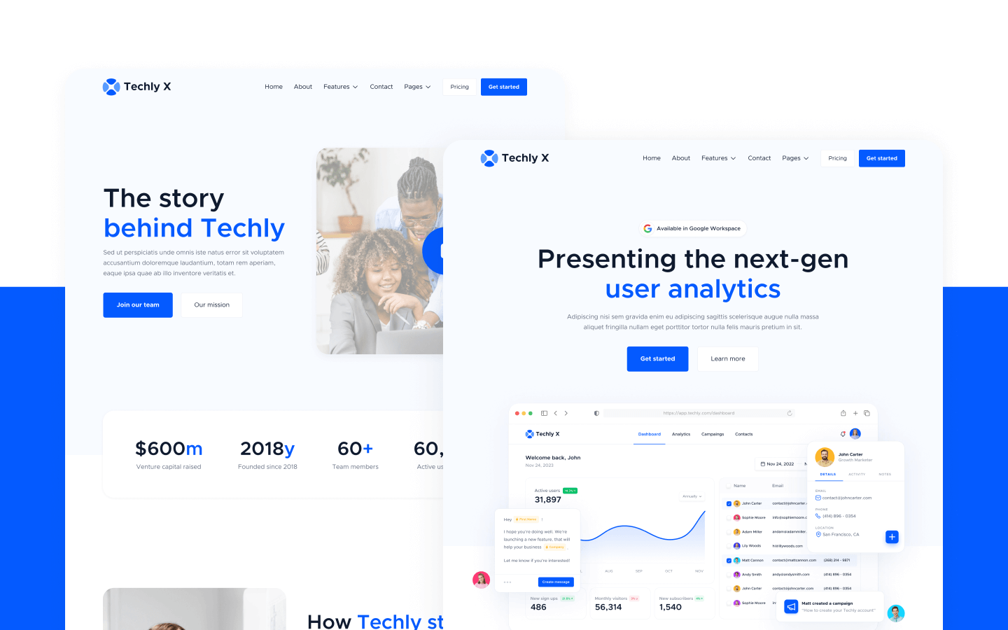 Techly X - Startup HTML5 Responsive Website Template