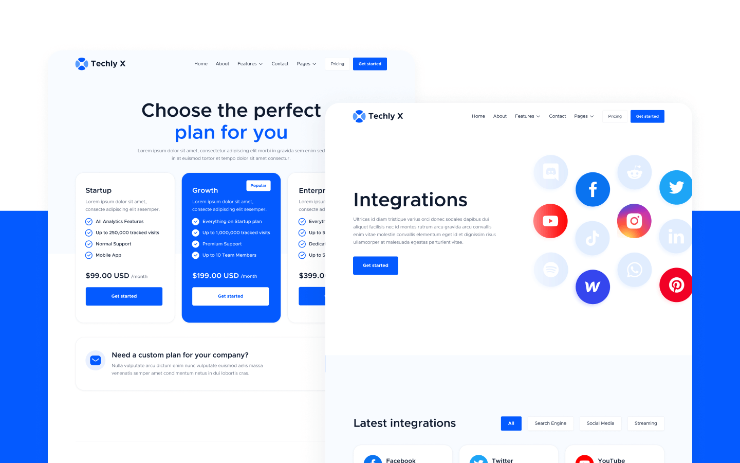 Techly X - Startup HTML5 Responsive Website Template Techly X - Startup HTML5 Responsive Website Template