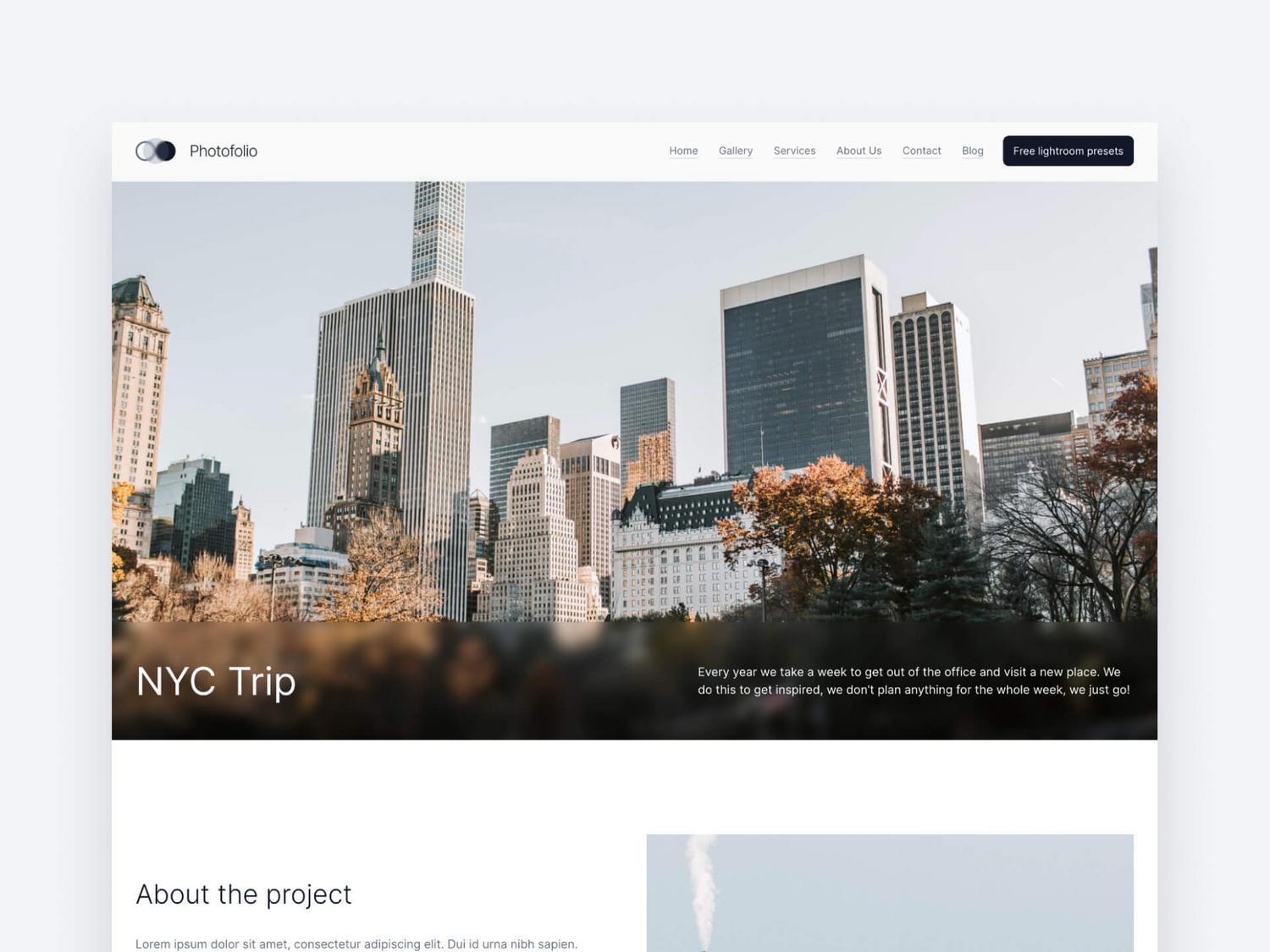 Photofolio - Photography HTML5 Responsive Website Template
