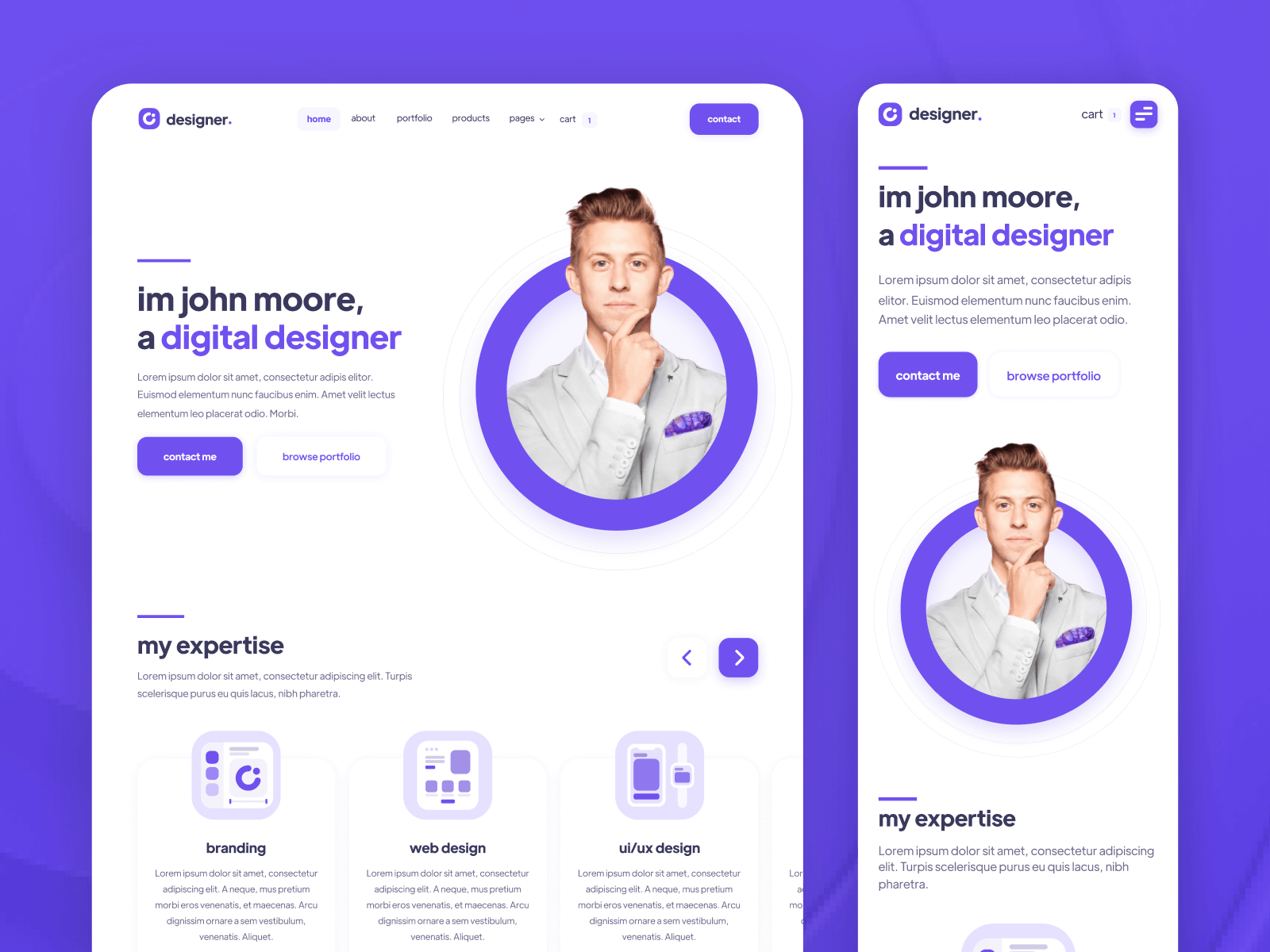 Designer - Portfolio HTML5 Responsive Website Template