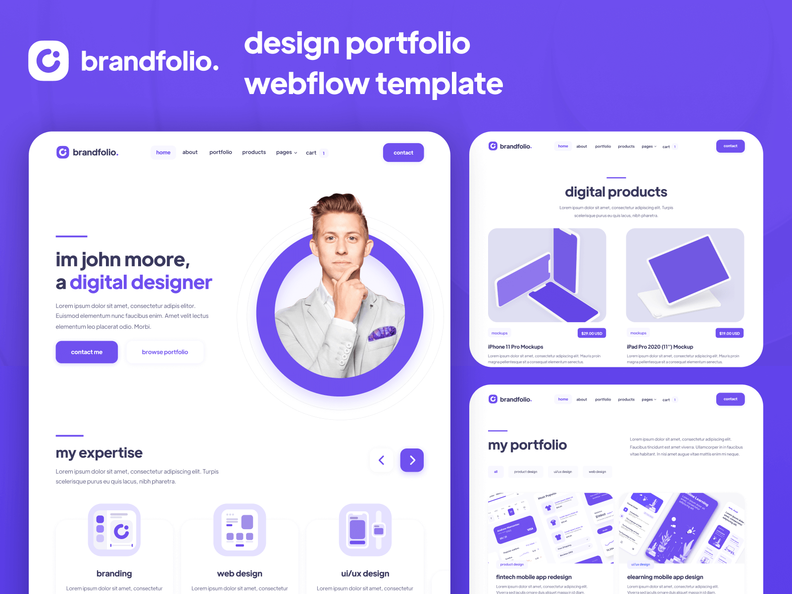 Designer Portfolio HTML5 Responsive Website Template