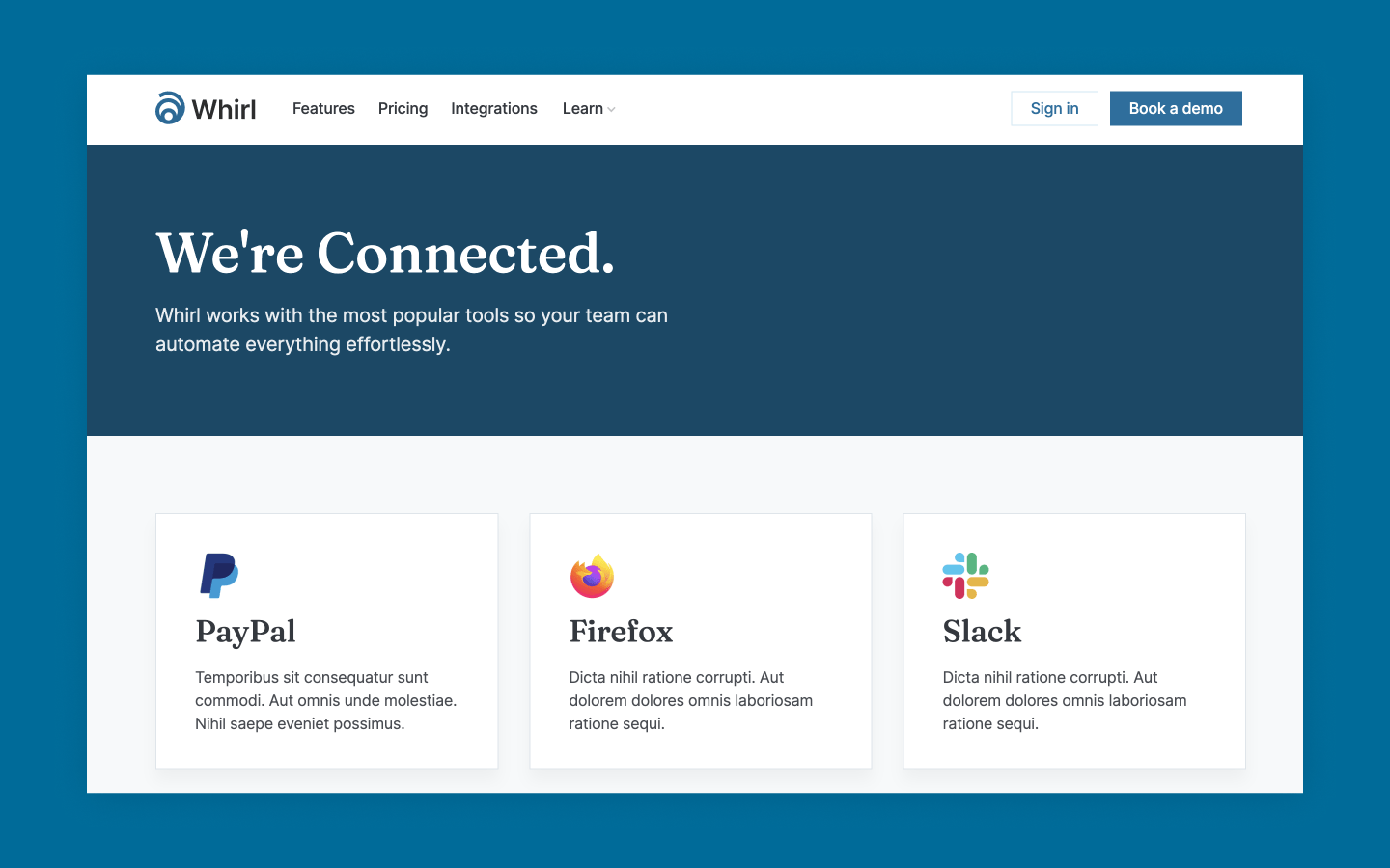 Whirl - SaaS HTML5 Responsive Website Template