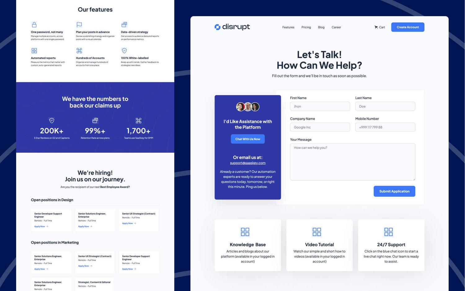 Disrupt - Startup HTML5 Responsive Website Template