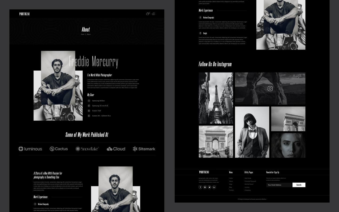 Photozai - Photography HTML5 Responsive Website Template