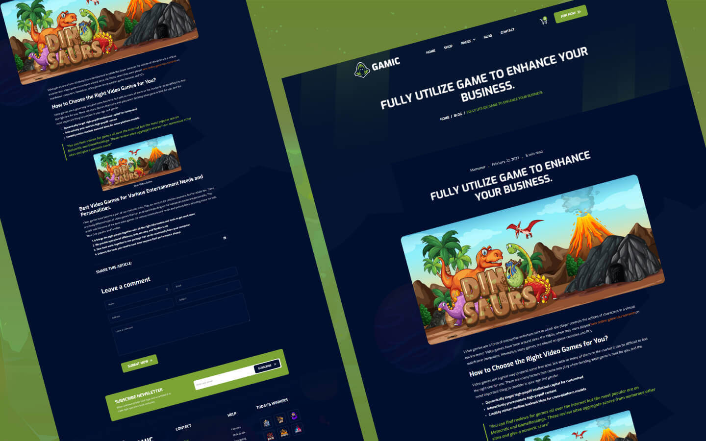 Gamic - Game HTML5 Responsive Website Template