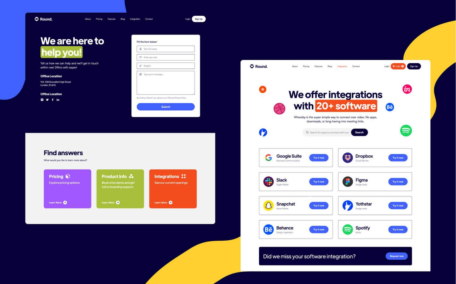 Round - Startup HTML5 Responsive Website Template