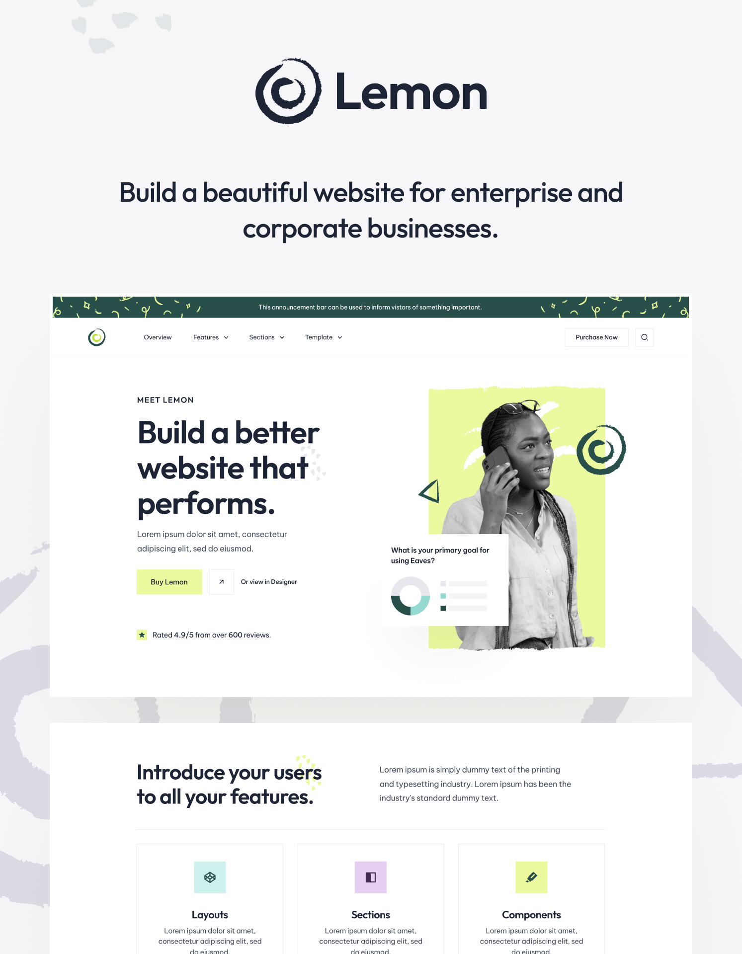 Lemon - Small Business HTML5 Responsive Website Template