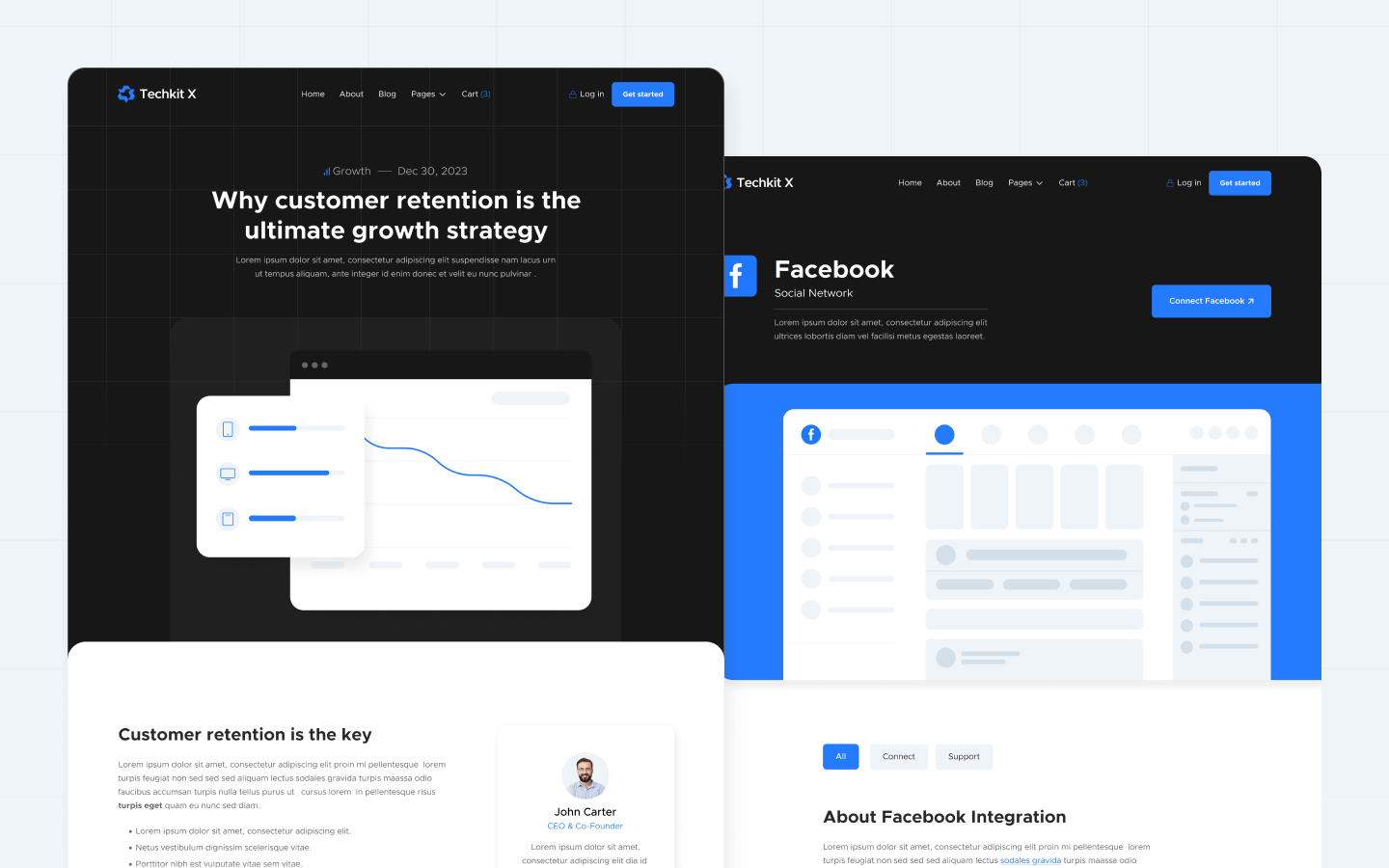 Techkit X - Dashboard HTML5 Responsive Website Template