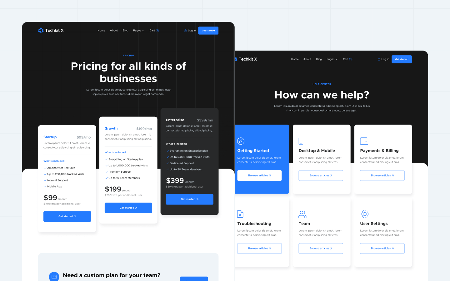 Techkit X - Dashboard HTML5 Responsive Website Template