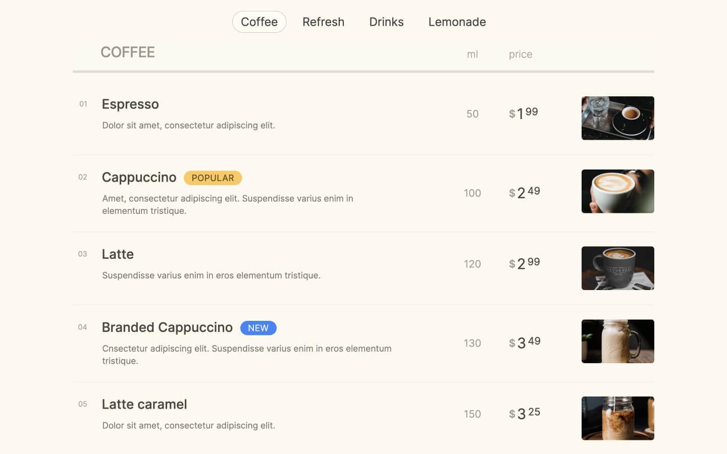 Cafe HTML5响应式网站模板 - OB体育网站