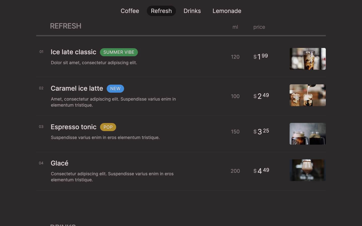 Cafe HTML5响应式网站模板 - OB体育网站