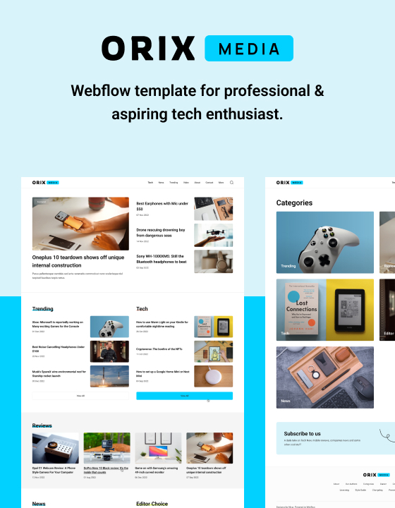 Orix Media - Technology HTML5 Responsive Website Template