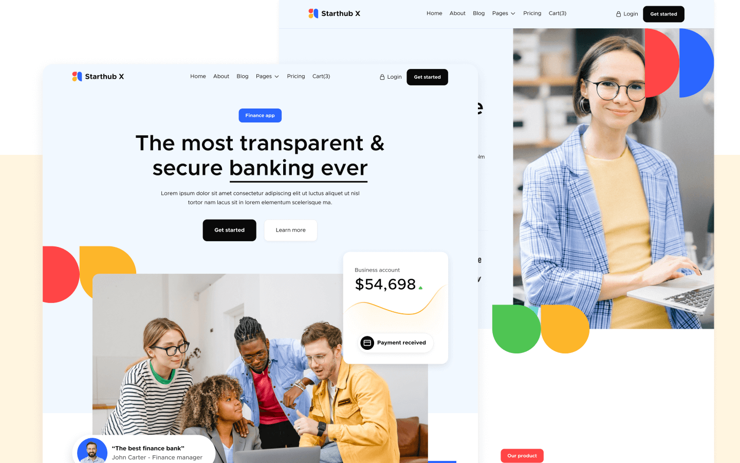 Starthub X - Startup HTML5 Responsive Website Template