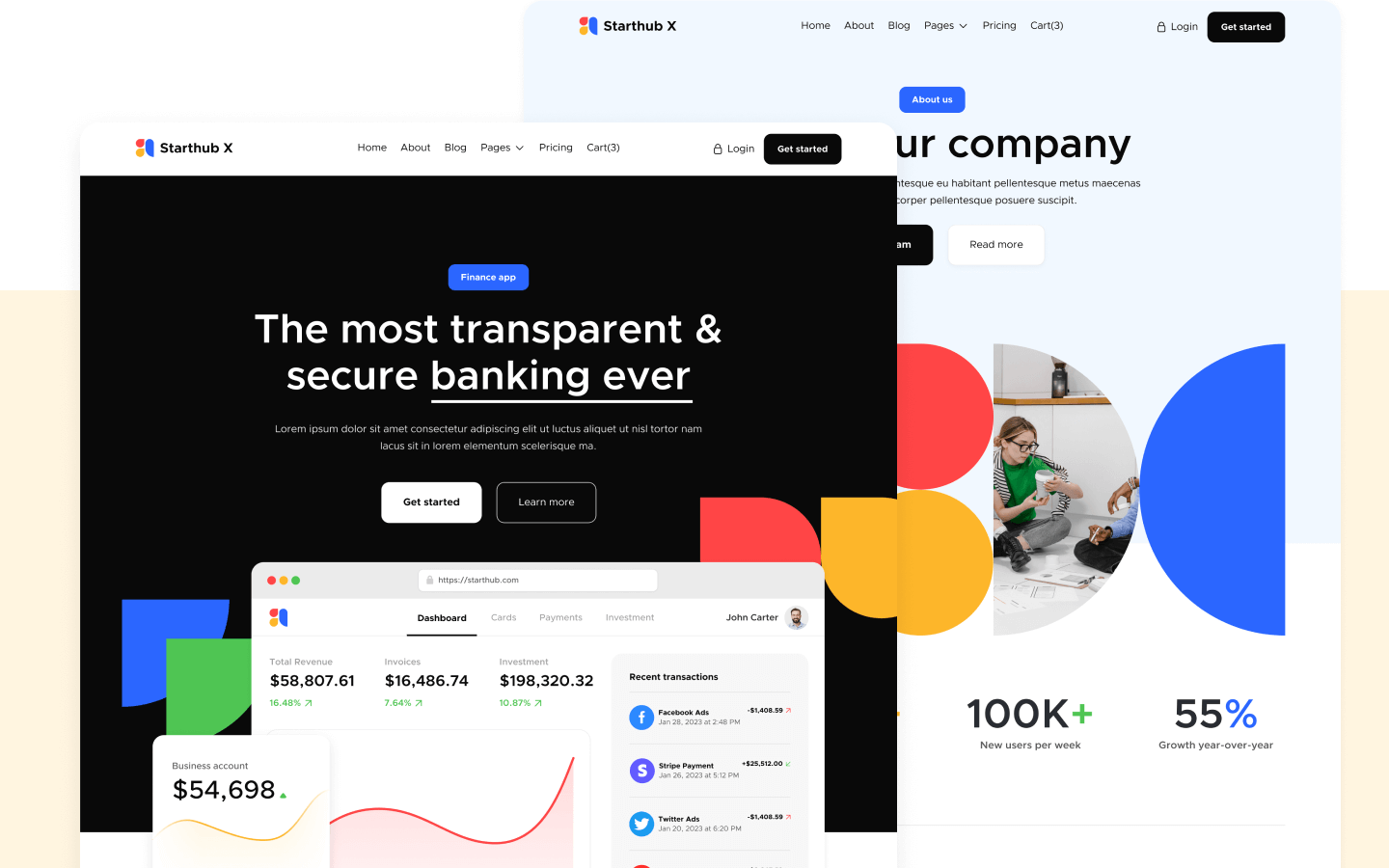 Starthub X - Startup HTML5 Responsive Website Template