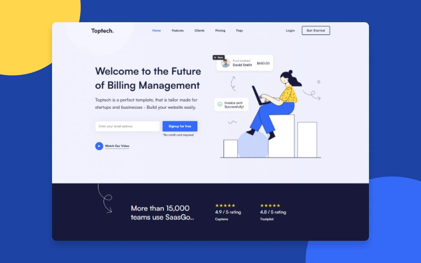 Toptech - SaaS HTML5 Responsive Website Template