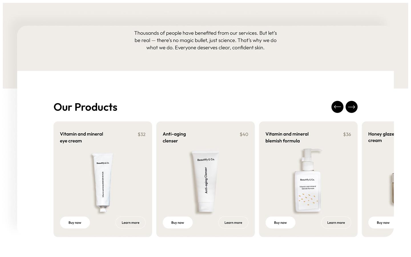 Beautify & Co - Beauty HTML5 Responsive Website Template