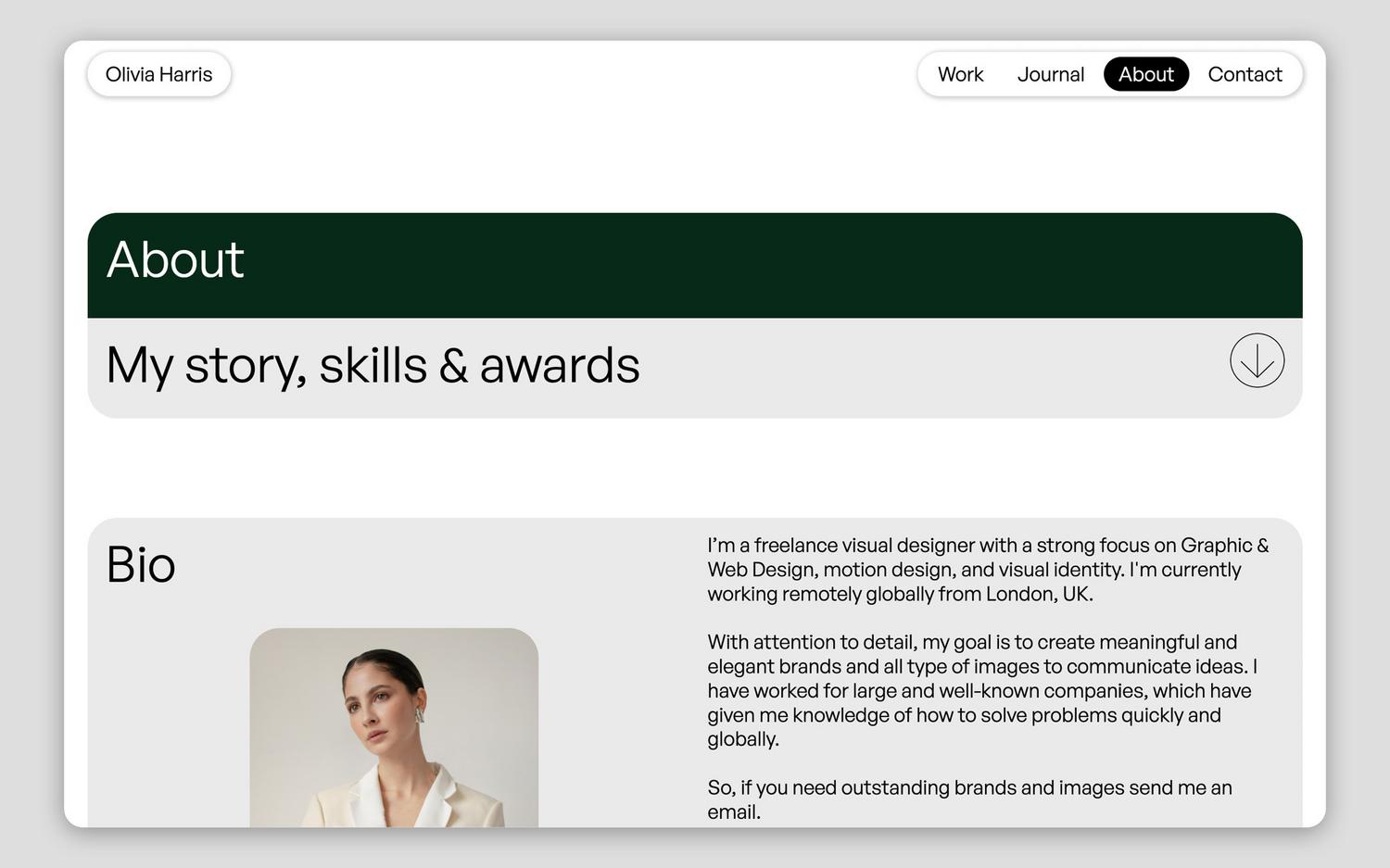 Olivia - Portfolio HTML5 Responsive Website Template