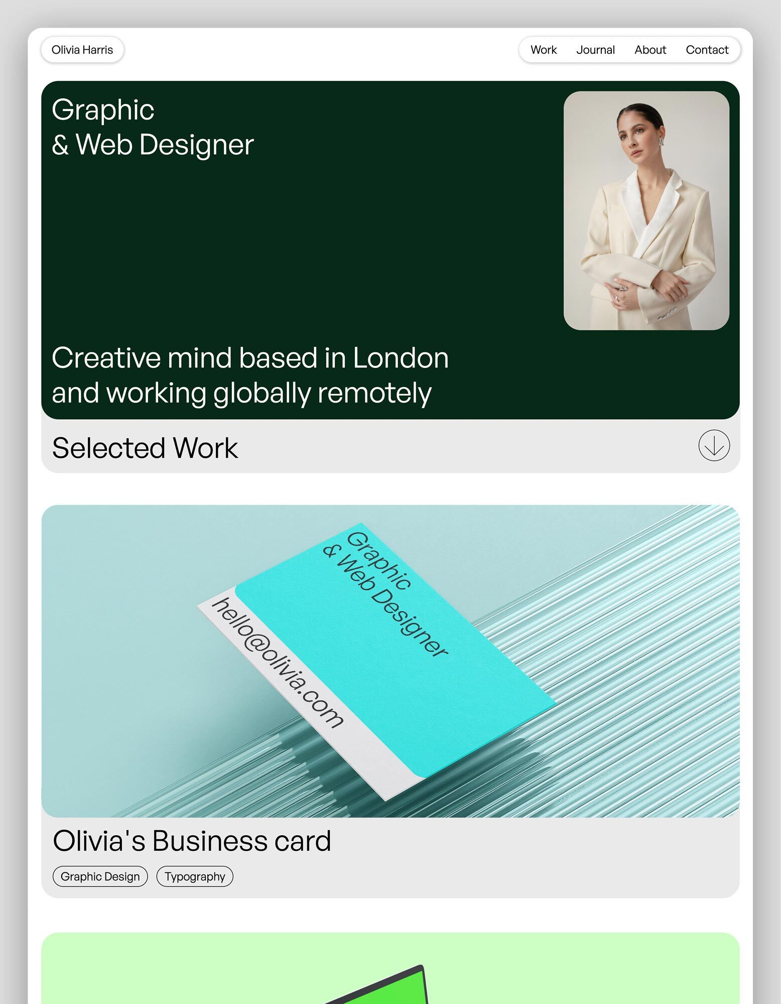 Olivia - Portfolio HTML5 Responsive Website Template