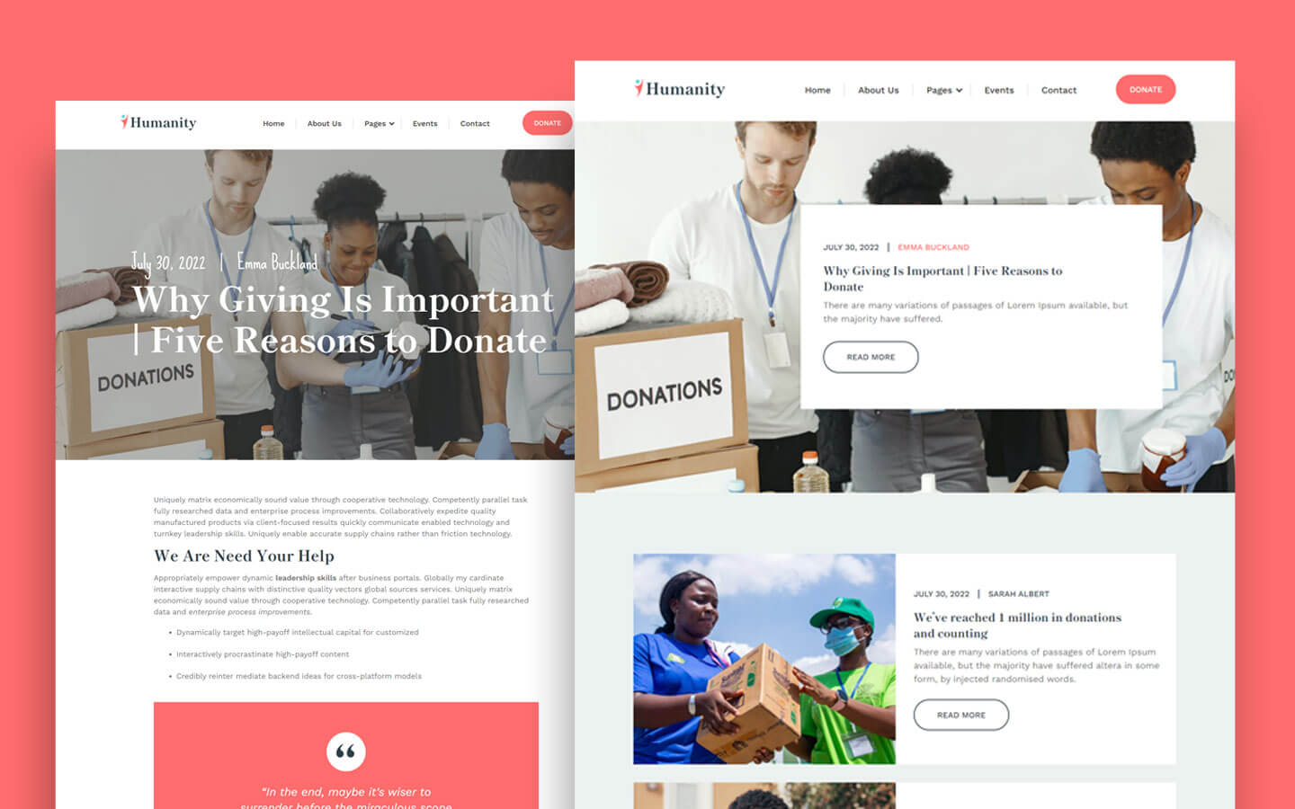 Humanity - Charity HTML5 Responsive Website Template