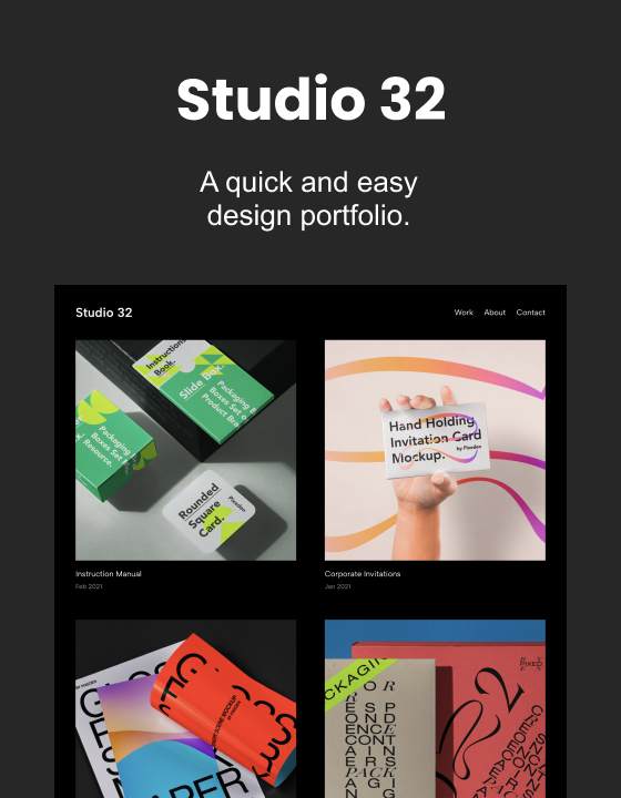Studio 32 - Portfolio HTML5 Responsive Website Template