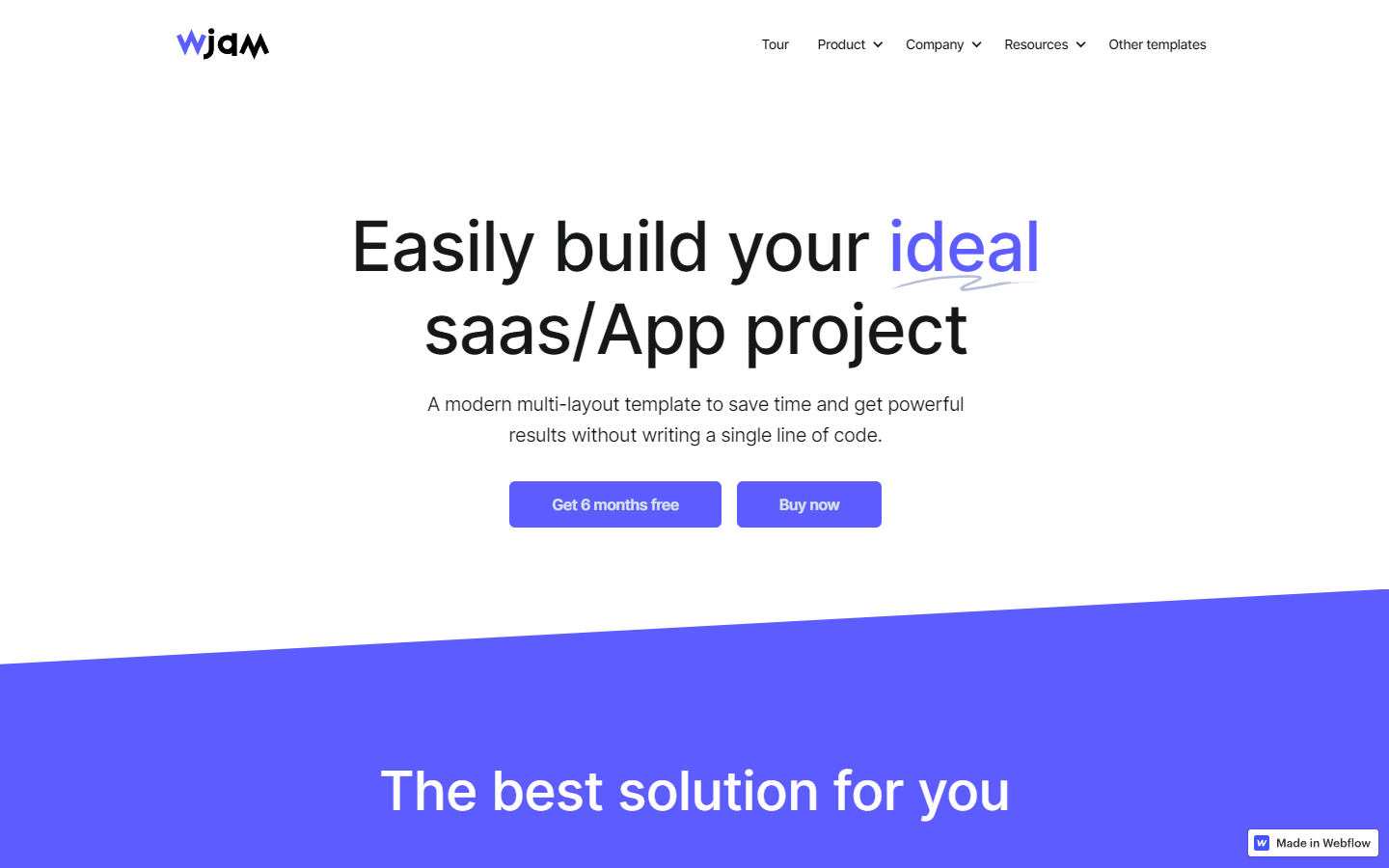 Wjam - SaaS HTML5 Responsive Website Template