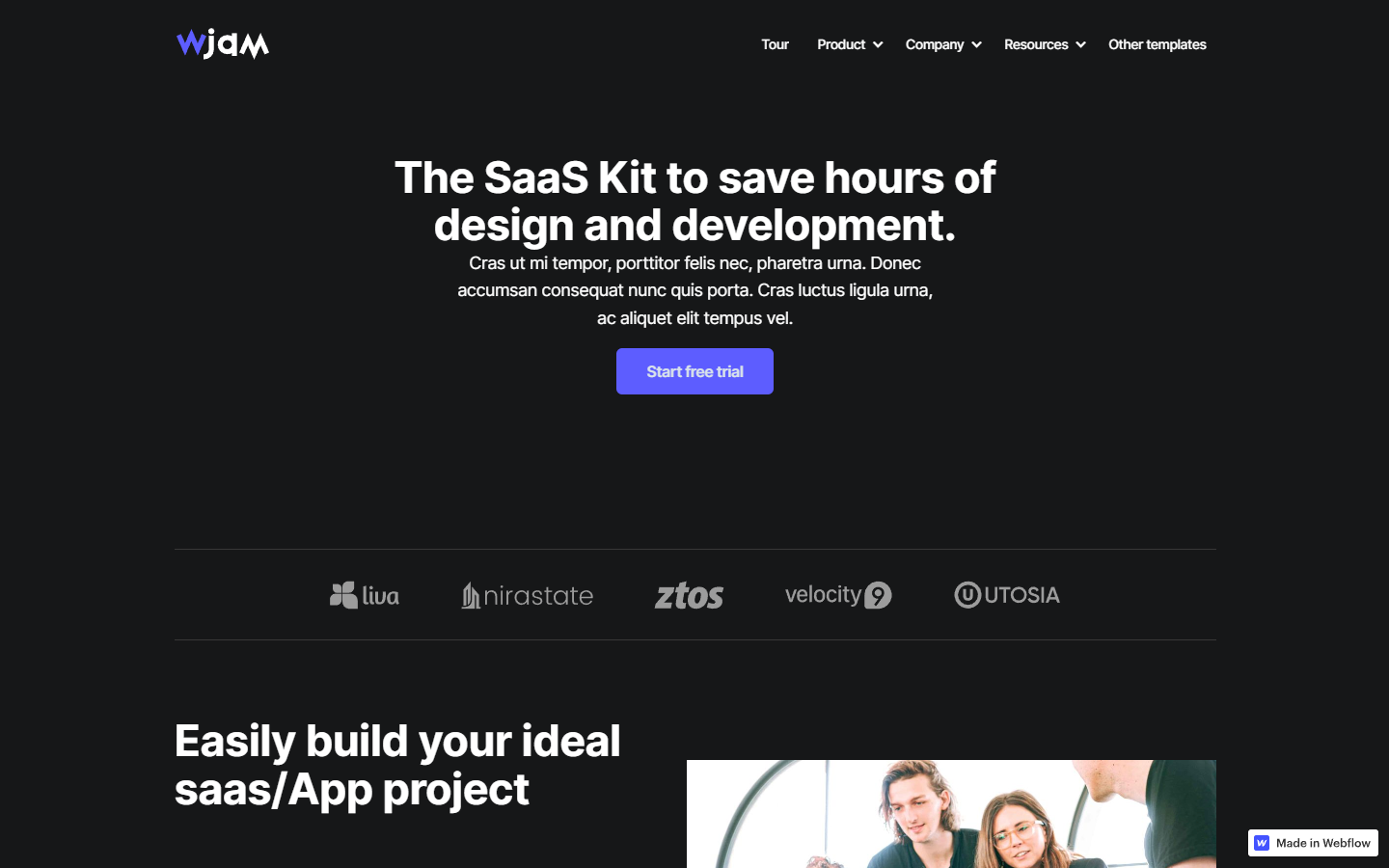 Wjam - SaaS HTML5 Responsive Website Template