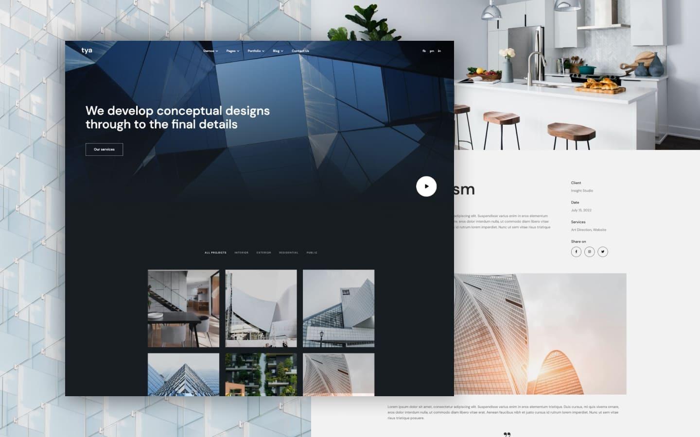 Tya 128 - Architecture HTML5 Responsive Website Template