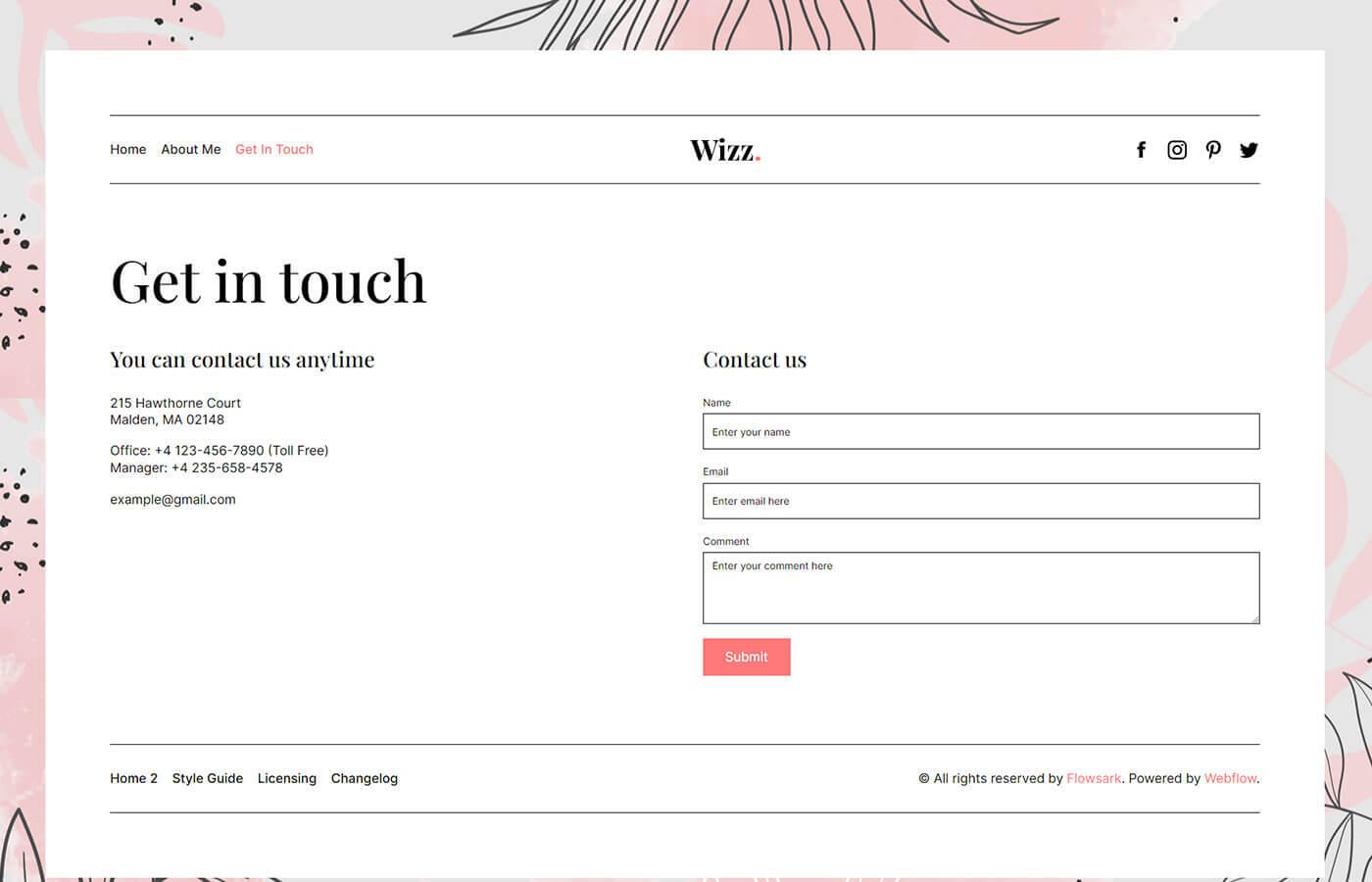 Wizz - Portfolio HTML5 Responsive Website Template
