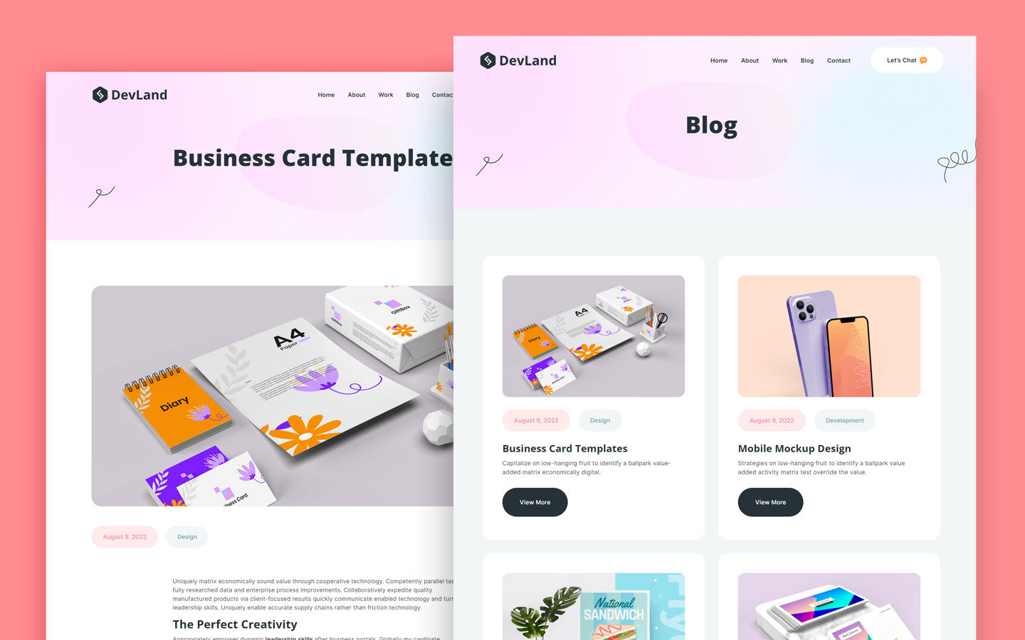 DevLand - Portfolio HTML5 Responsive Website Template