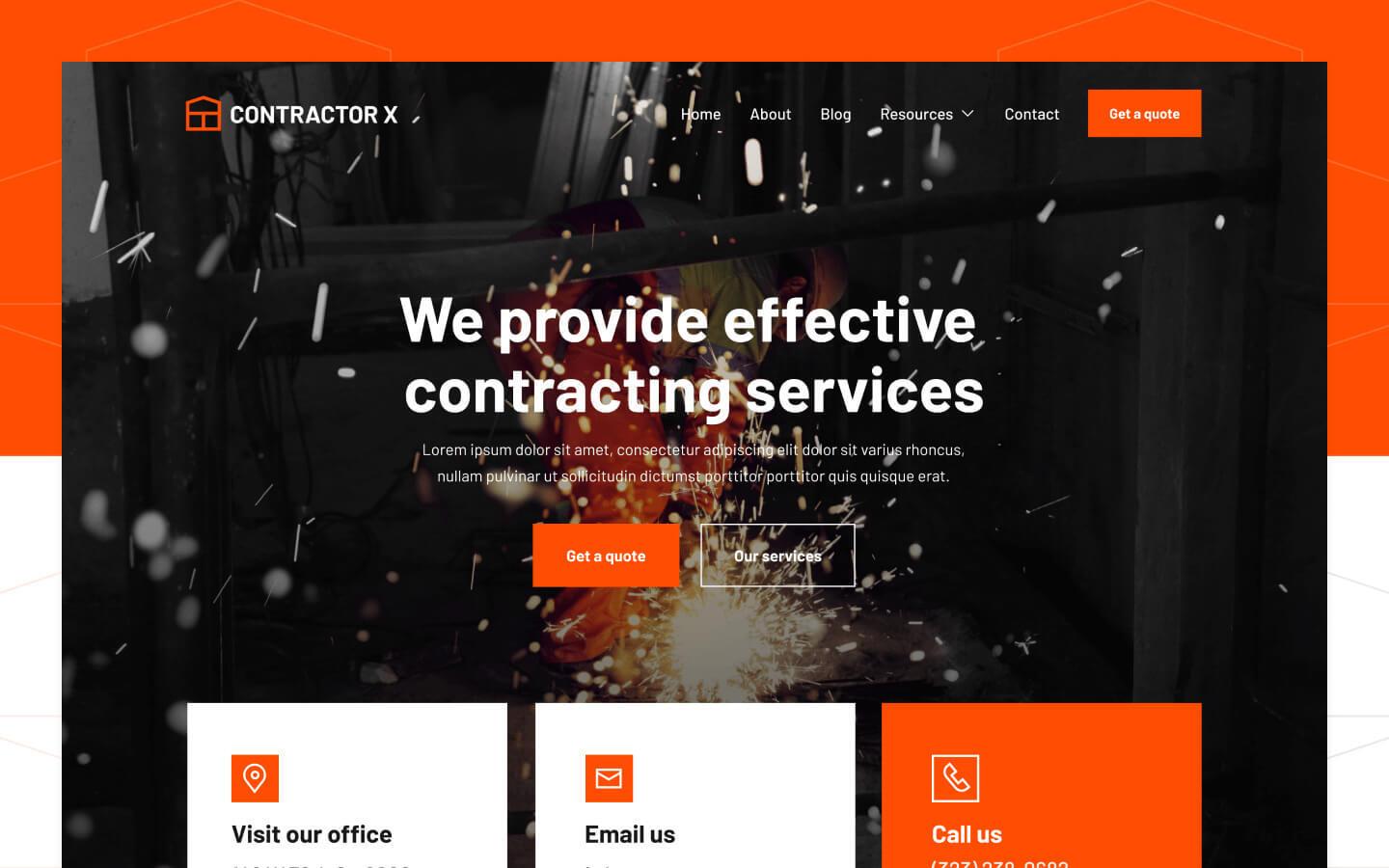 Contractor X - Construction HTML5 Responsive Website Template