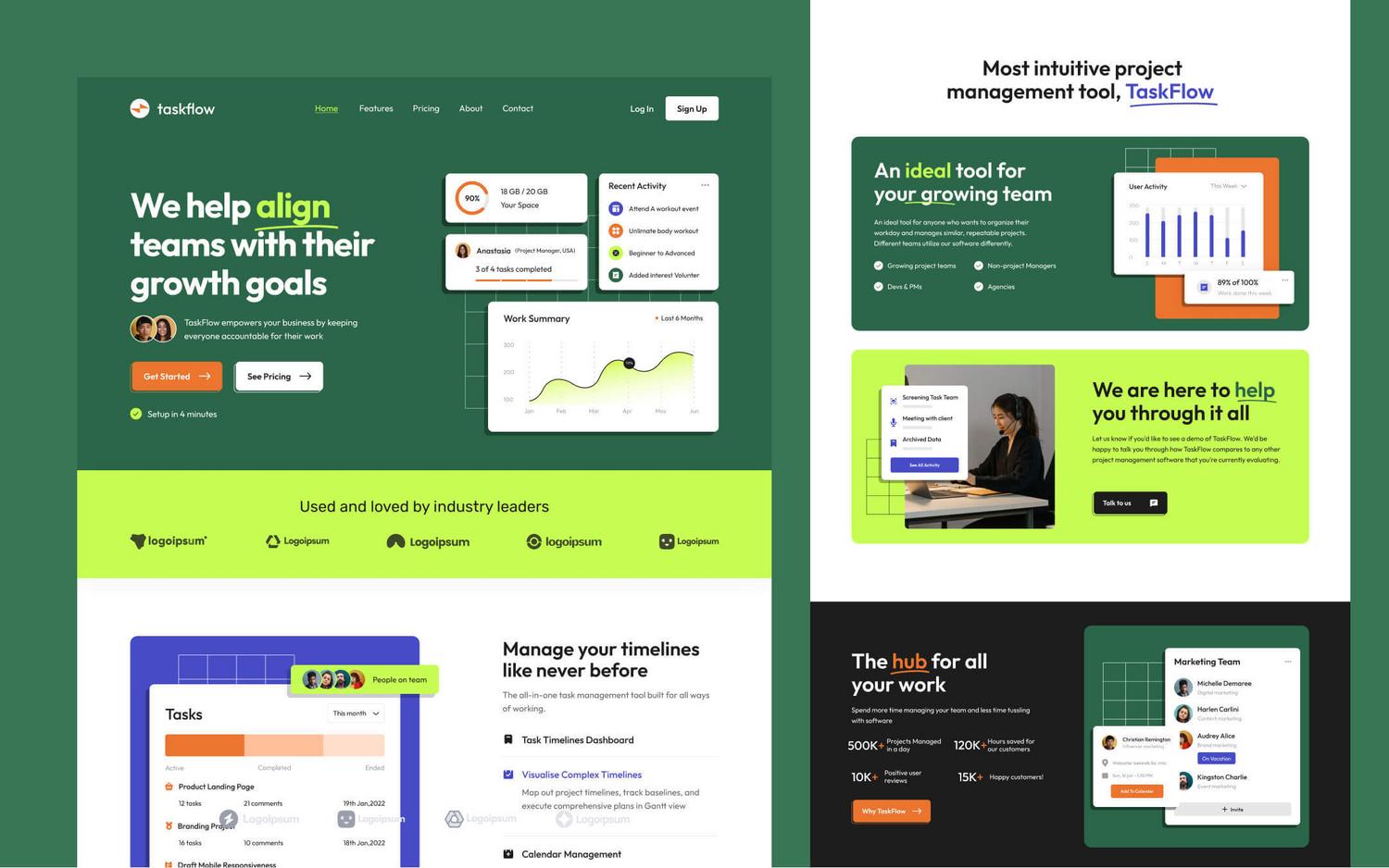 TaskFlow - Startup HTML5 Responsive Website Template