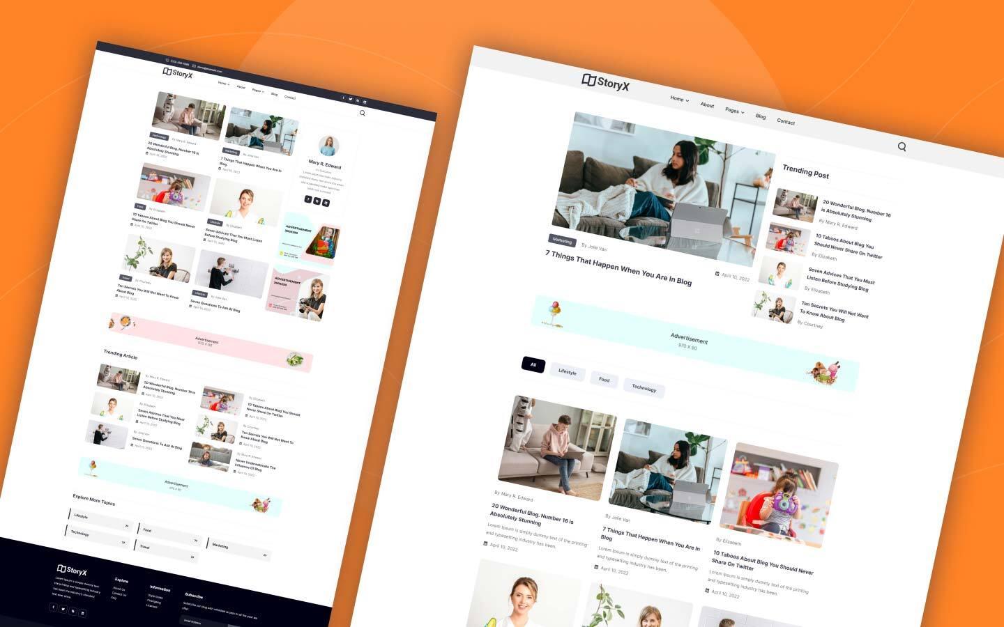 StoryX - News HTML5 Responsive Website Template