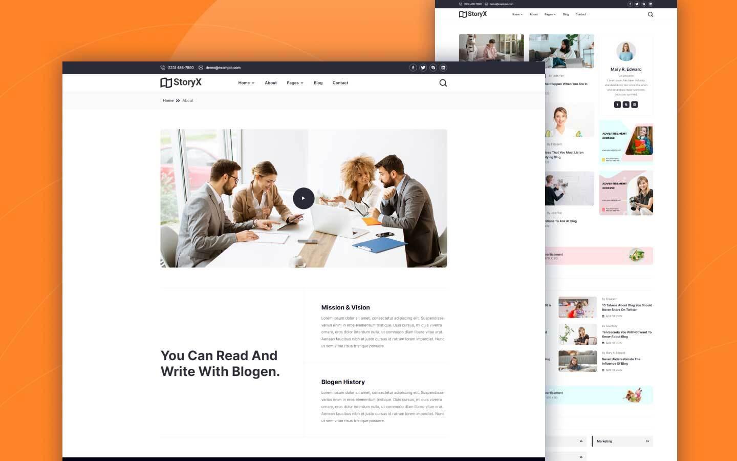 StoryX - News HTML5 Responsive Website Template