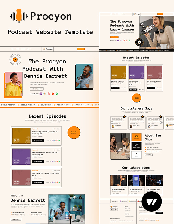 Procyon - Podcast HTML5 Responsive Website Template