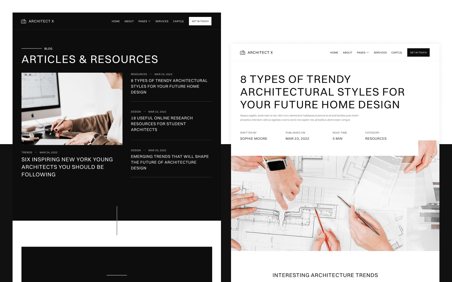 Architect X - Architecture HTML5 Responsive Website Template