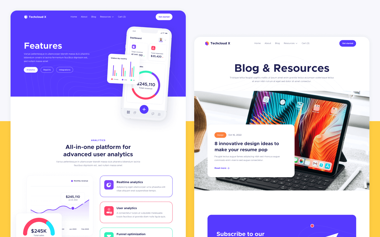 Techcloud X - SaaS HTML5 Responsive Website Template