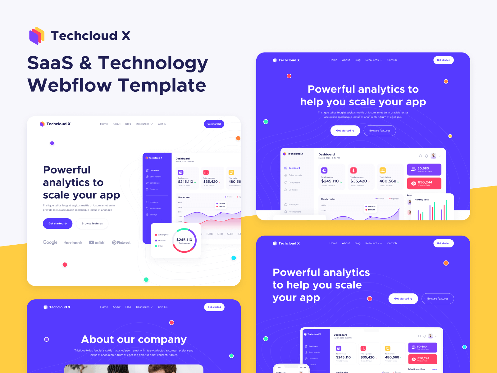 Techcloud X - SaaS HTML5 Responsive Website Template