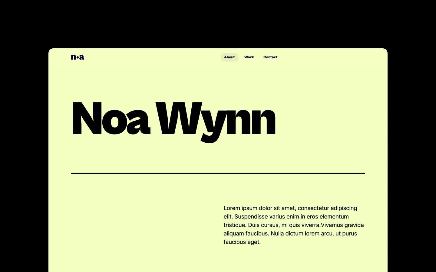 Noa - Portfolio HTML5 Responsive Website Template