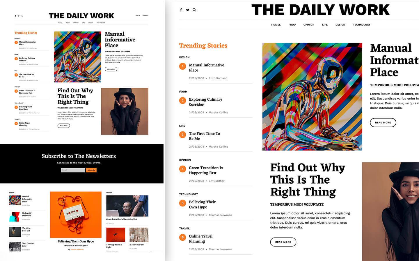 The Daily Work - News HTML5 Responsive Website Template