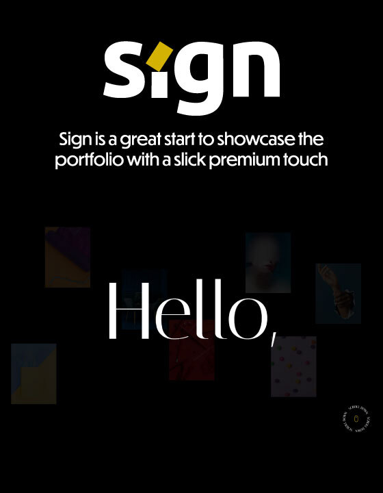 Sign - Portfolio HTML5 Responsive Website Template